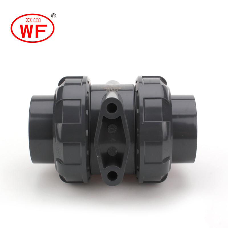 WF Grey with Red Handle ANSI True Union Ball Valve