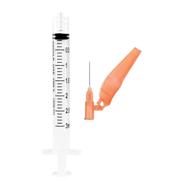 Sol-Care Safety Needle/Syringe Combo 3cc 25Gx1" 50/box
