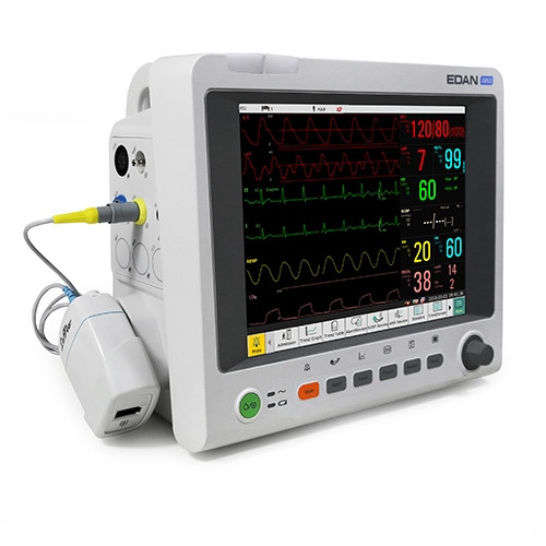 EDAN IM60 3/5-lead ECG, HR, Resp, Edan SpO2 Edan NIBP, PR, 2-TEMP, CO2 ...