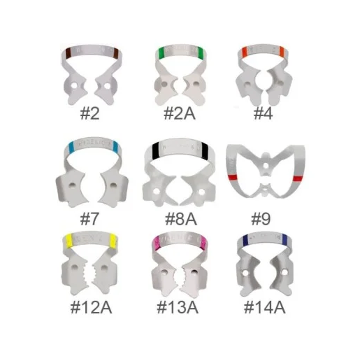 Coltene Hygenic Fiesta Dental Dam Clamps Colour Coded Winged