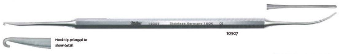 Varady Phlebectomy Extractor, 7", Medium Crochet Style Hook and Spatula ...