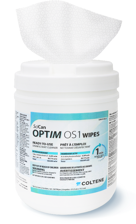 SciCan Optim OS1 Disinfectant Wipes 160/tub