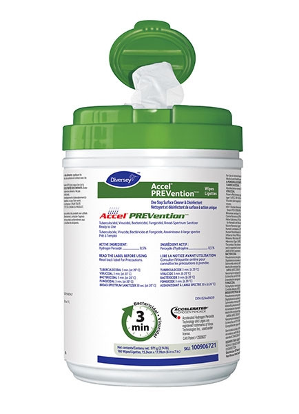 Diversey Accel Prevention Ready to Use Surface Disinfectant Wipes 6" x ...