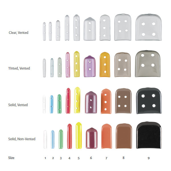 Miltex TIP-IT Instrument Protectors Size 2, Solid Blue, Vented, 5/64" X ...