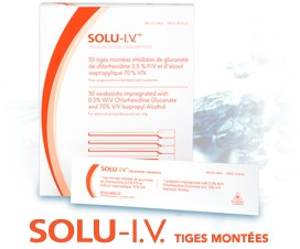 Solu-I.V. Antiseptic Prep Swabstick 0.5% CHG & 70% Alcohol 50/box ...