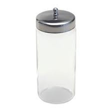 Sundry Glass Jar without Label 7 x 4.25" with Stainless Steel Cover ...