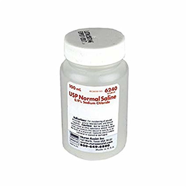 Saline NaCl 0.9% USP Sodium Chloride, 100ml Bottles 48/case - Valuemed ...