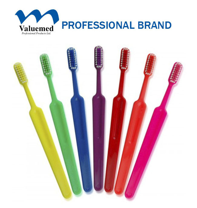 Valuemed Adult Rubber Grip Toothbrush #804 Assorted Colors