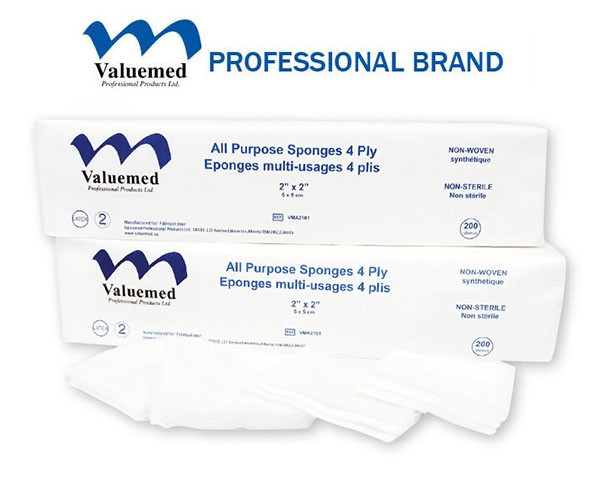 Valuemed Professional Premium Non-Woven Gauze 2x2 4ply 4000/case