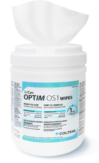 SciCan Optim OS1 Disinfectant Wipes 160/tub