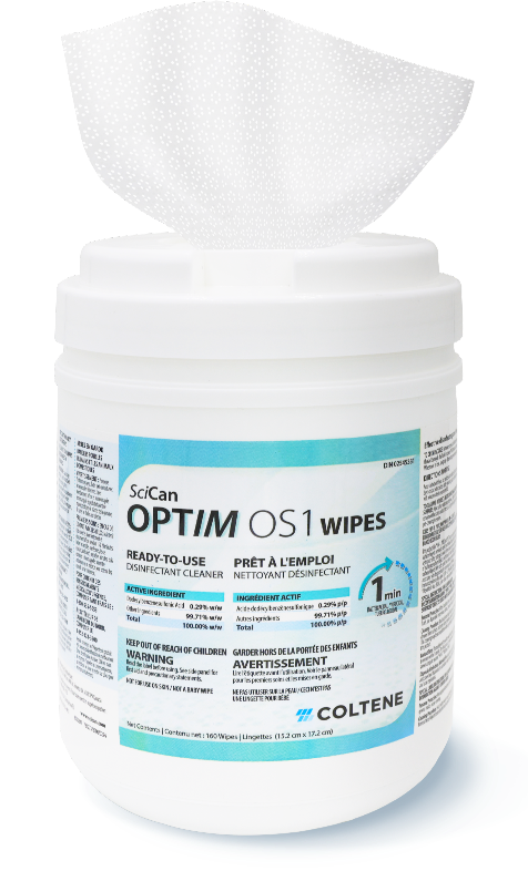 SciCan Optim OS1 Disinfectant Wipes 160/tub