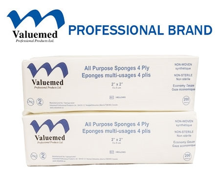 Valuemed Non-Sterile Economy Gauze 2x2 4ply Non-Woven 200/pkg