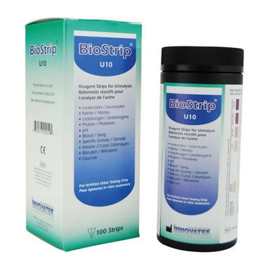BioStrip Urinalysis Reagent Strips U10 Leukocyte, Nitrite, Urobilinogen ...