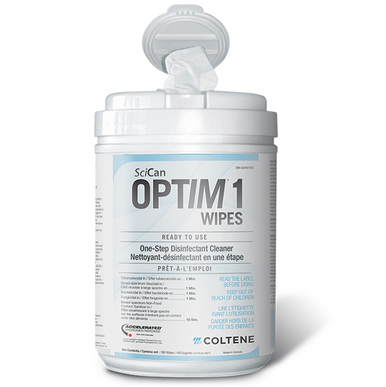SciCan Optim 1 Accelerated Hydrogen Peroxide RTU Surface Disinfectant Wipes Unscented 160/tub