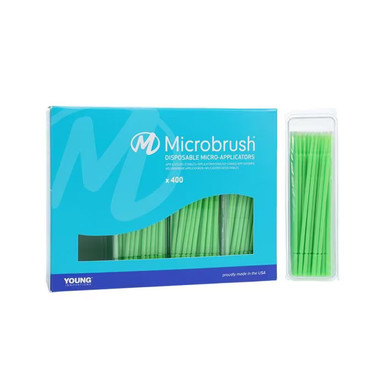 Microbrush Plus Applicators Refill Regular Green 400/pkg - Valuemed ...