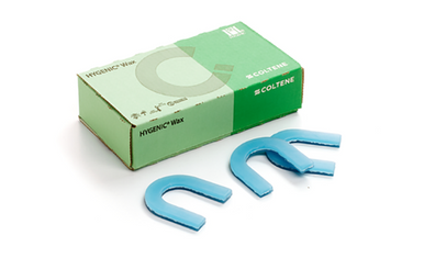 Coltene Hygenic U-Shaped Wax Bite Wafers Blue with Foil, 24/box