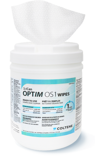 SciCan Optim OS1 Disinfectant Wipes 160/tub