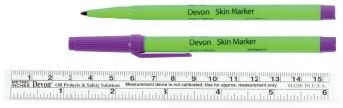Devon Skin Marker Regular Tip with Flexi Ruler Sterile 25/box ...