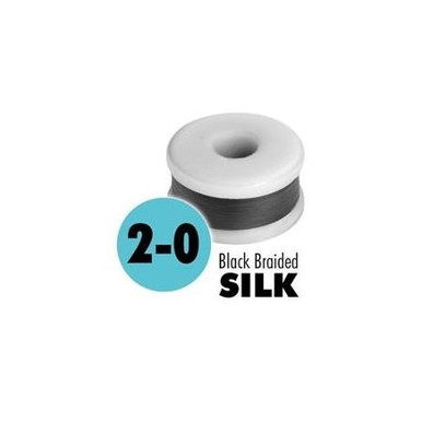 2-0 Black Braided Silk Suture Spool Non-Sterile 25yds - Valuemed ...