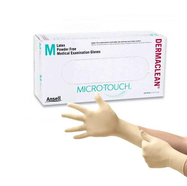 Ansell Micro-Touch DermaClean Latex Powder Free Gloves, 100/box - Valuemed Professional Products
