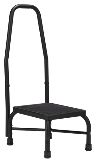 Bariatric Step Stool with Handrail, Black, 500lbs Capacity - Valuemed ...
