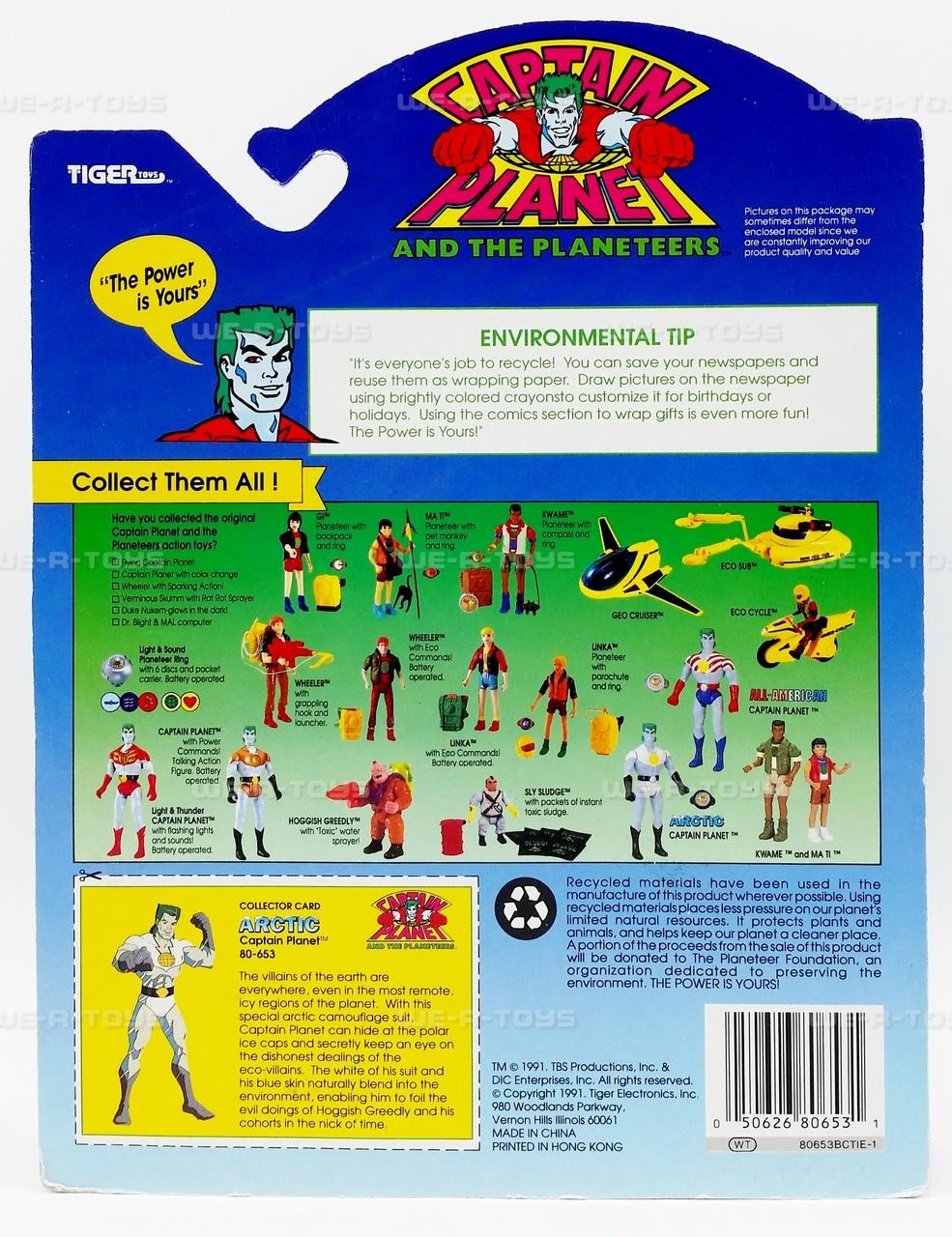 Captain Planet and the Planeteers Artic 5.5" Action Figure 1991 Tiger ...