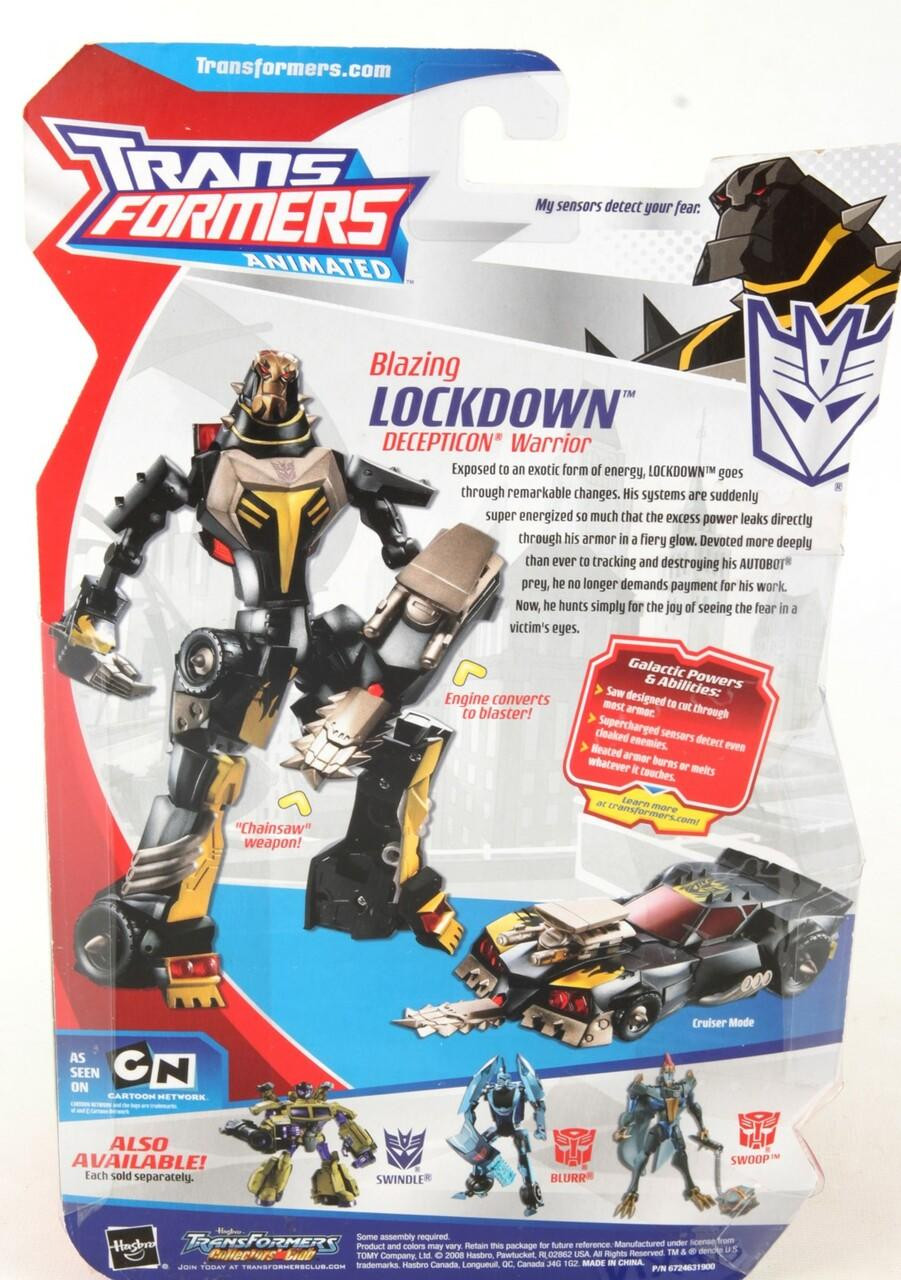 Transformers Animated Blazing Lockdown Deluxe Class Action Figure - We ...