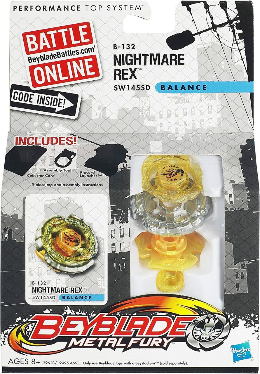 Beyblade Metal Fury B-132 Nightmare Rex SW145 SD Balance 2011 Hasbro ...