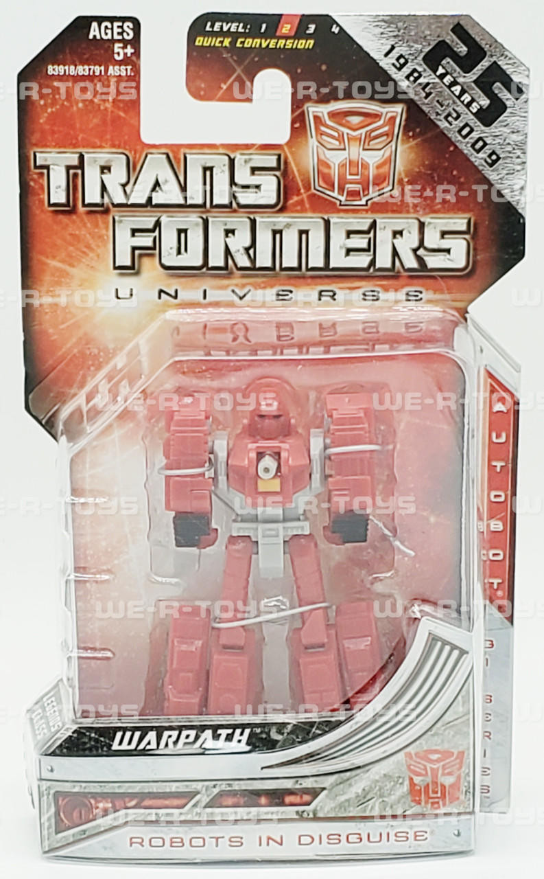 Transformers Universe Autobot Warpath G1 Series 3" Action Figure No ...
