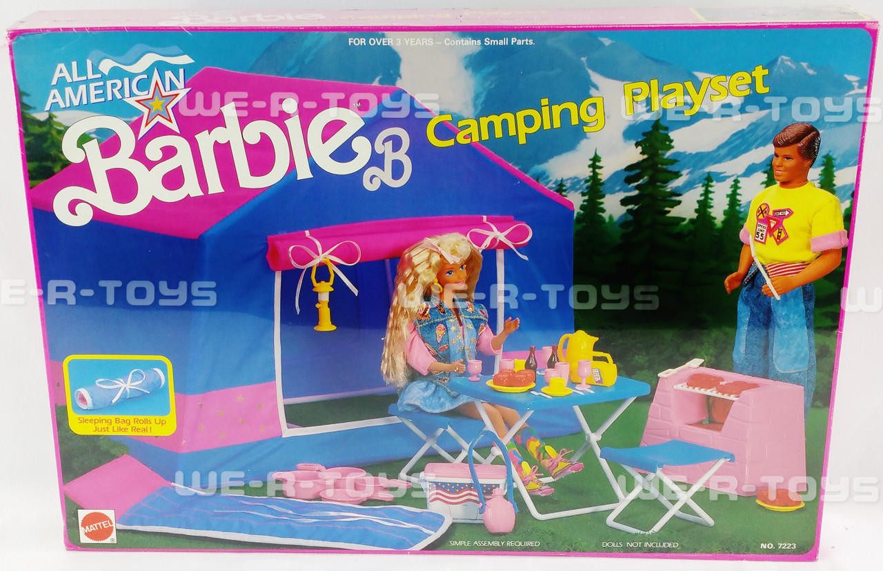 Barbie All American Camping Playset With Tent Mattel 1990 No 7223 NIB ...