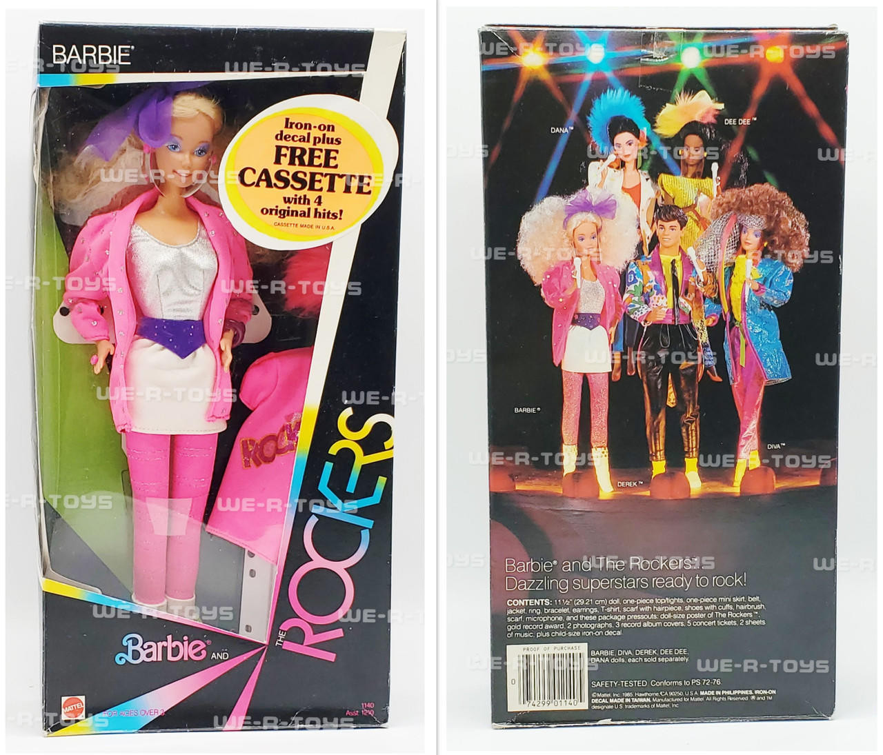 Barbie and The Rockers Lot of 6 Dolls Mattel Dana Diva Derek Ken ...