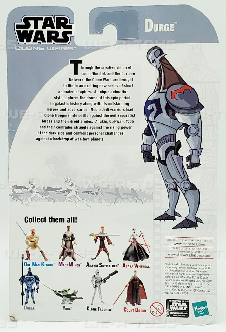 Star Wars Clone Wars Durge Action Figure Cartoon Network Version 2003 ...