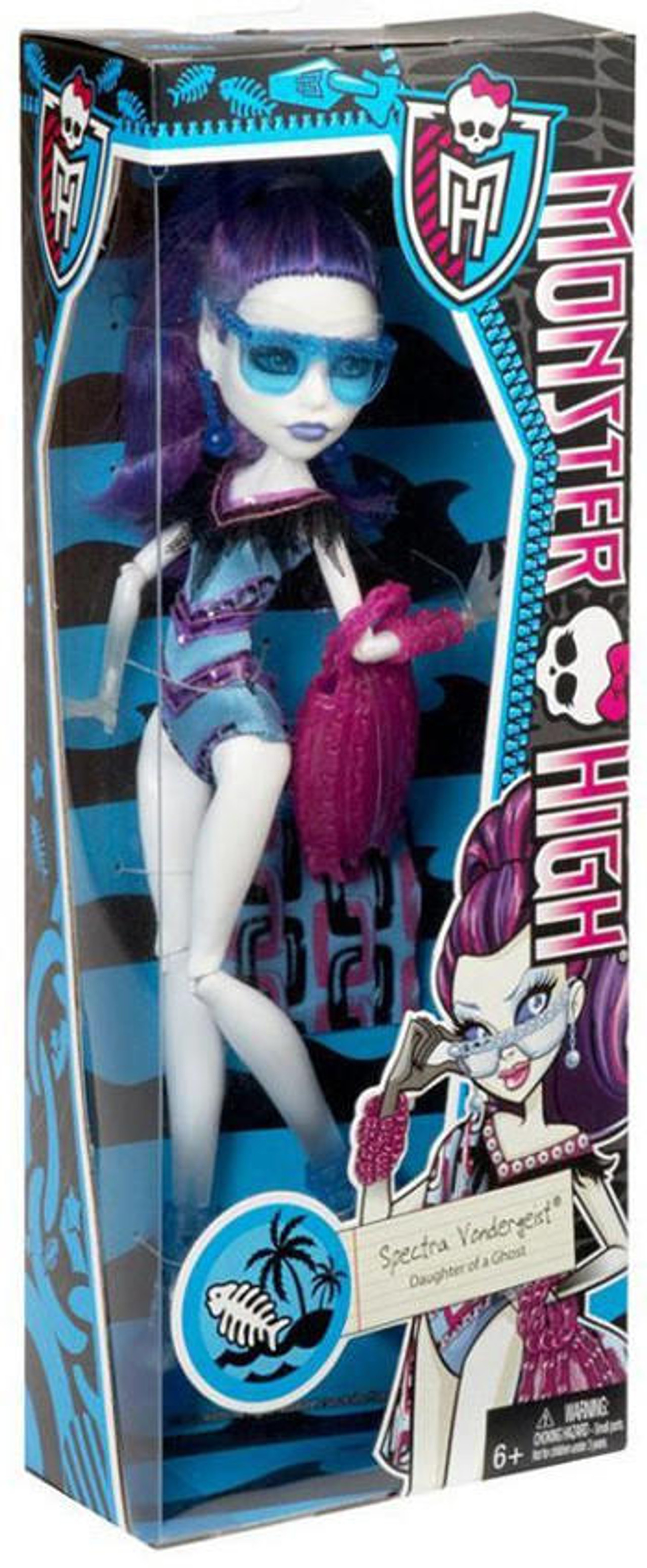 Monster High Swim Class Spectra Vondergeist Doll Mattel 2013 Cbx55 We