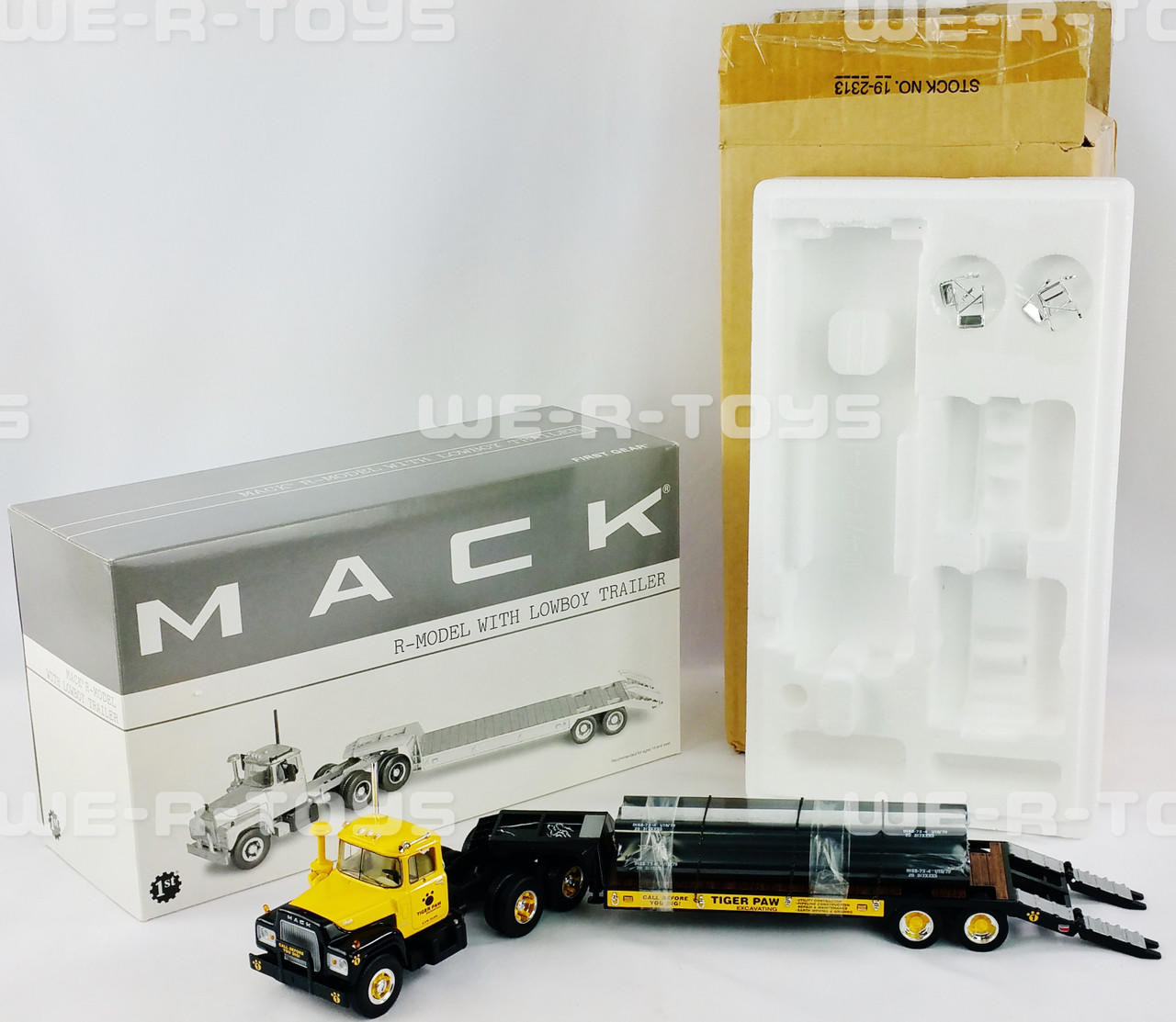 Eastwood Automobilia Mack R-Model Truck With Lowboy Trailer First Gear ...