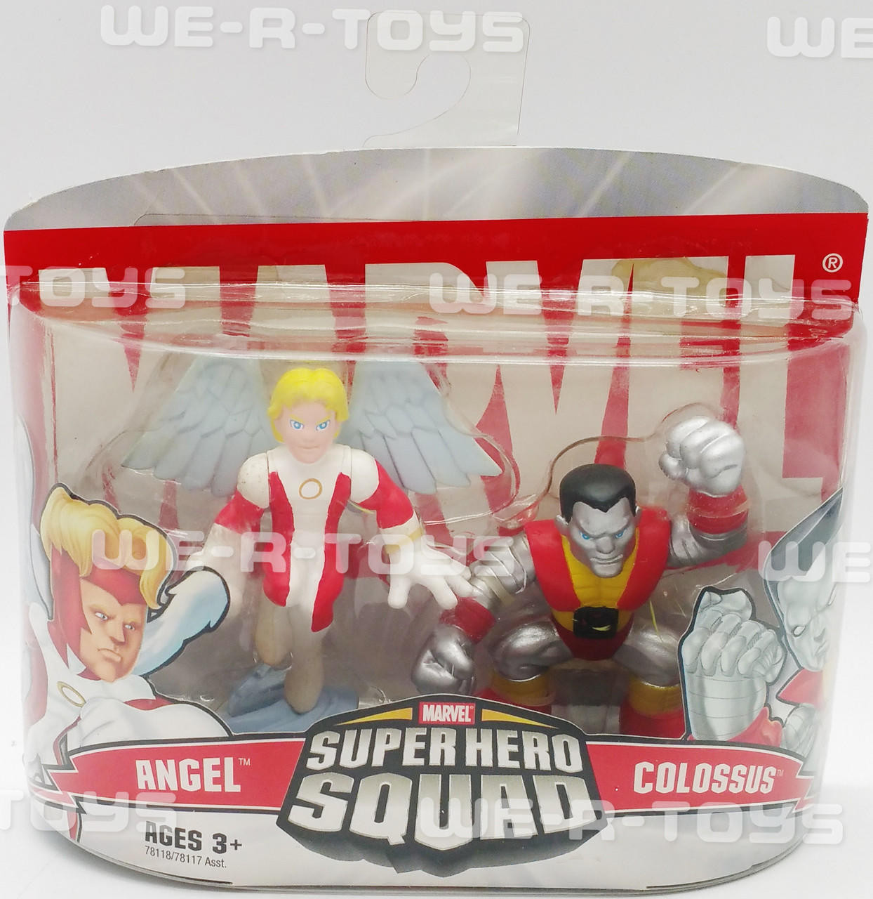 Marvel Super Hero Squad Angel & Colossus Miniature Figures Hasbro 2006 ...