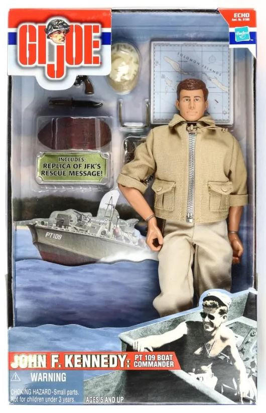 GI Joe John F. Kennedy PT 109 Boat Commander 12" Action Figure Hasbro 2000