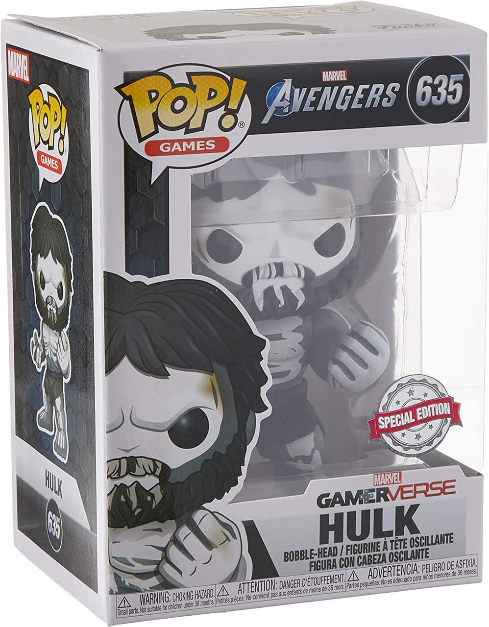 Funko Pop! Games 635 Marvel Gamerverse Avengers Skeleton Hulk Bobble ...