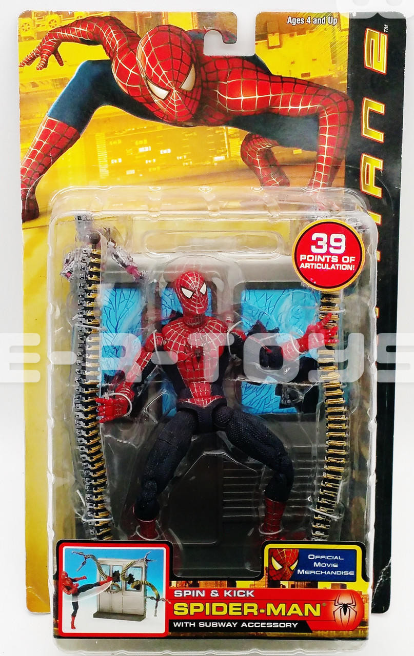 Marvel's Spider-Man 2 Spin & Kick Spider-Man Action Figure Toy Biz 2004 ...