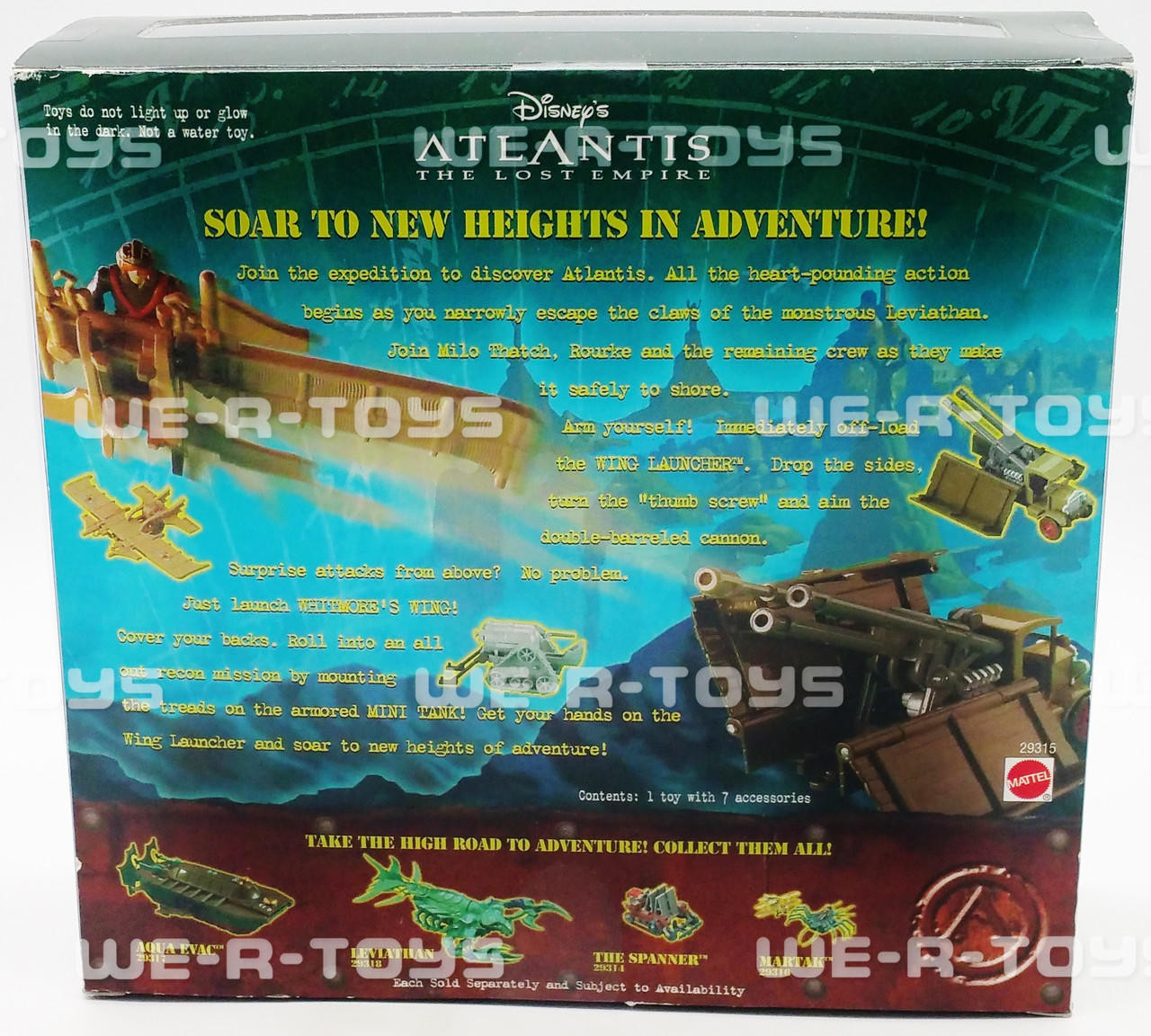 Disney's Atlantis the Lost Empire Wing Launcher Action Set Mattel 2000 ...