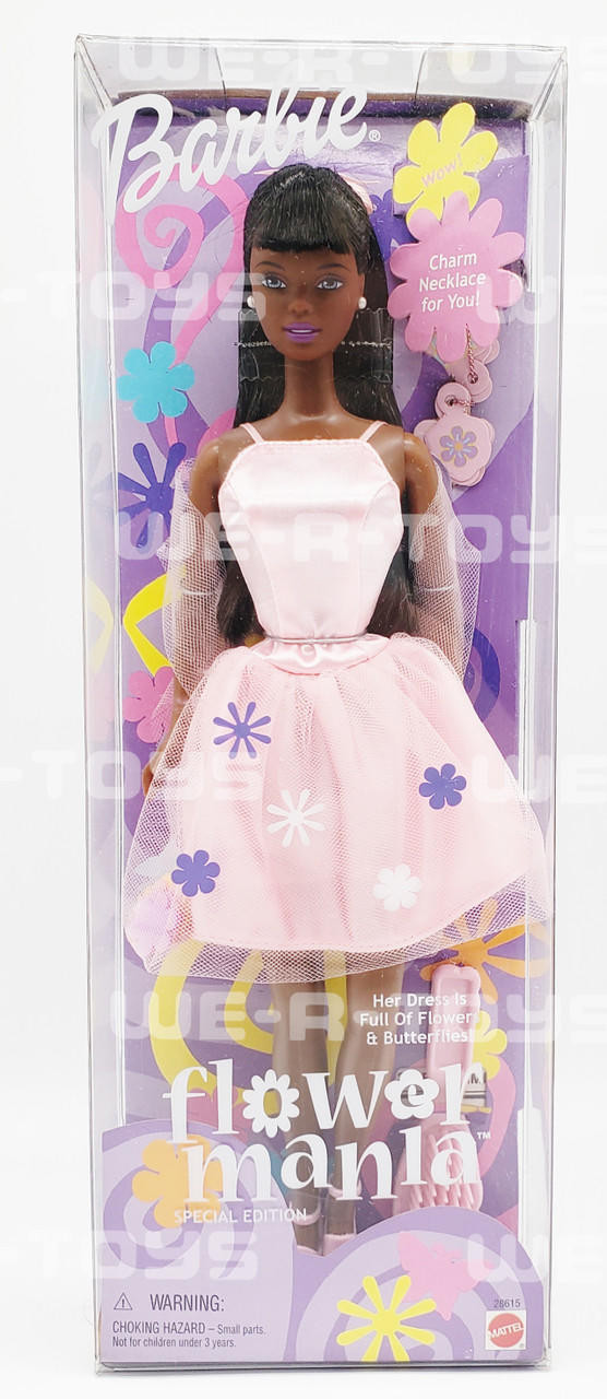 Barbie Flower Mania African American Doll Mattel 2000 No. 28615 NEW ...