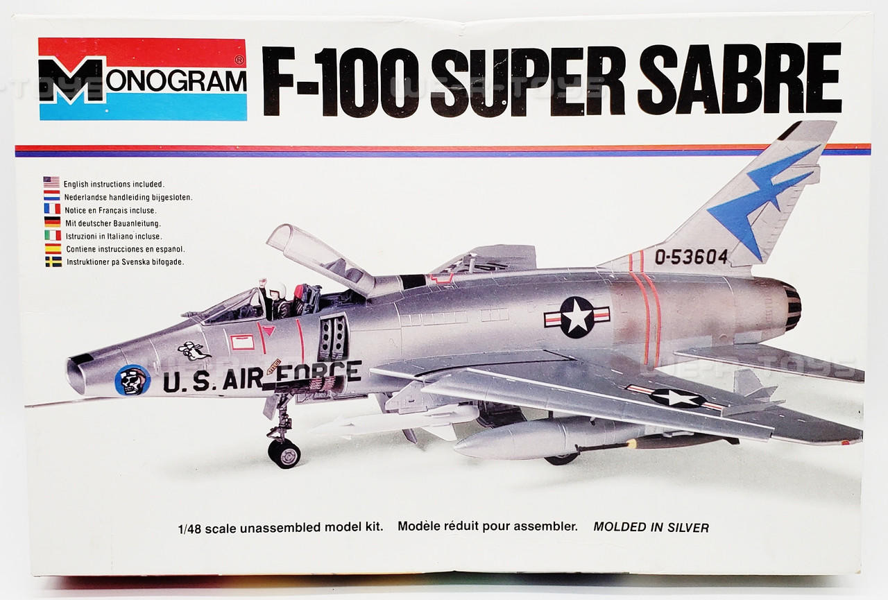 Monogram F-100 Super Sabre Model Kit Monogram Models Inc 1980 #5416 NEW - We-R-Toys