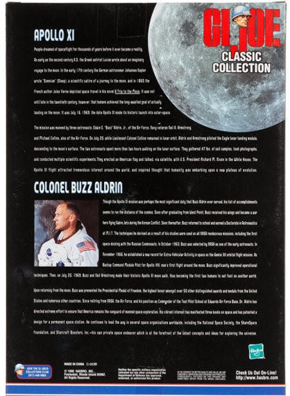 GI Joe Classic Collection Colonel Buzz Aldrin Astronaut 12" Figure ...