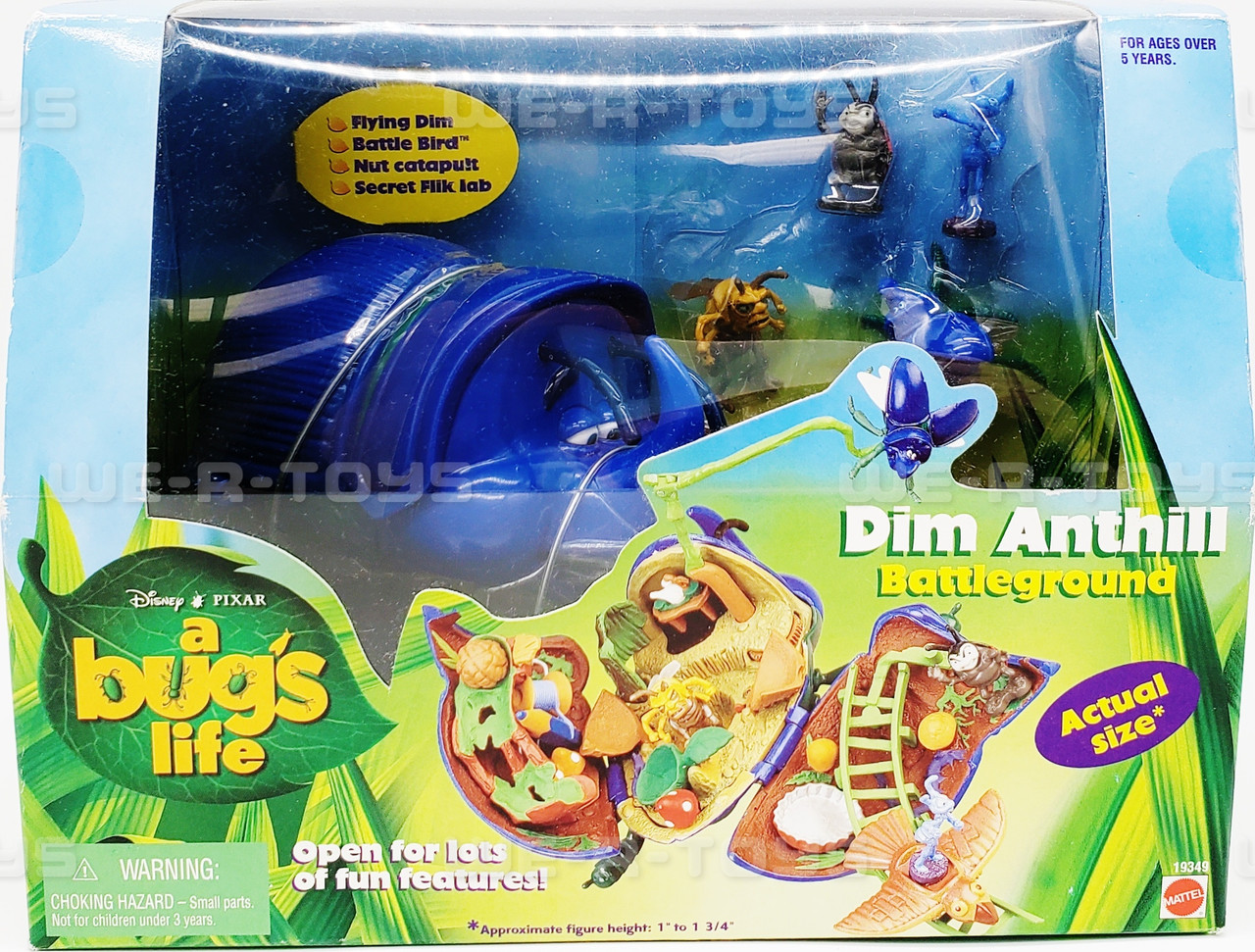 Disney Pixar A Bug's Life Dim Anthill Battleground Playset Mattel 1998 ...