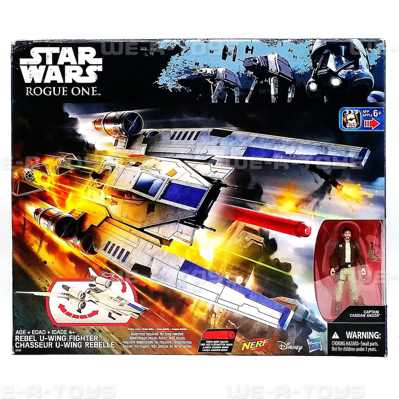 Star Wars Nerf Rogue One Rebel U-Wing Fighter with Captain Cassian ...