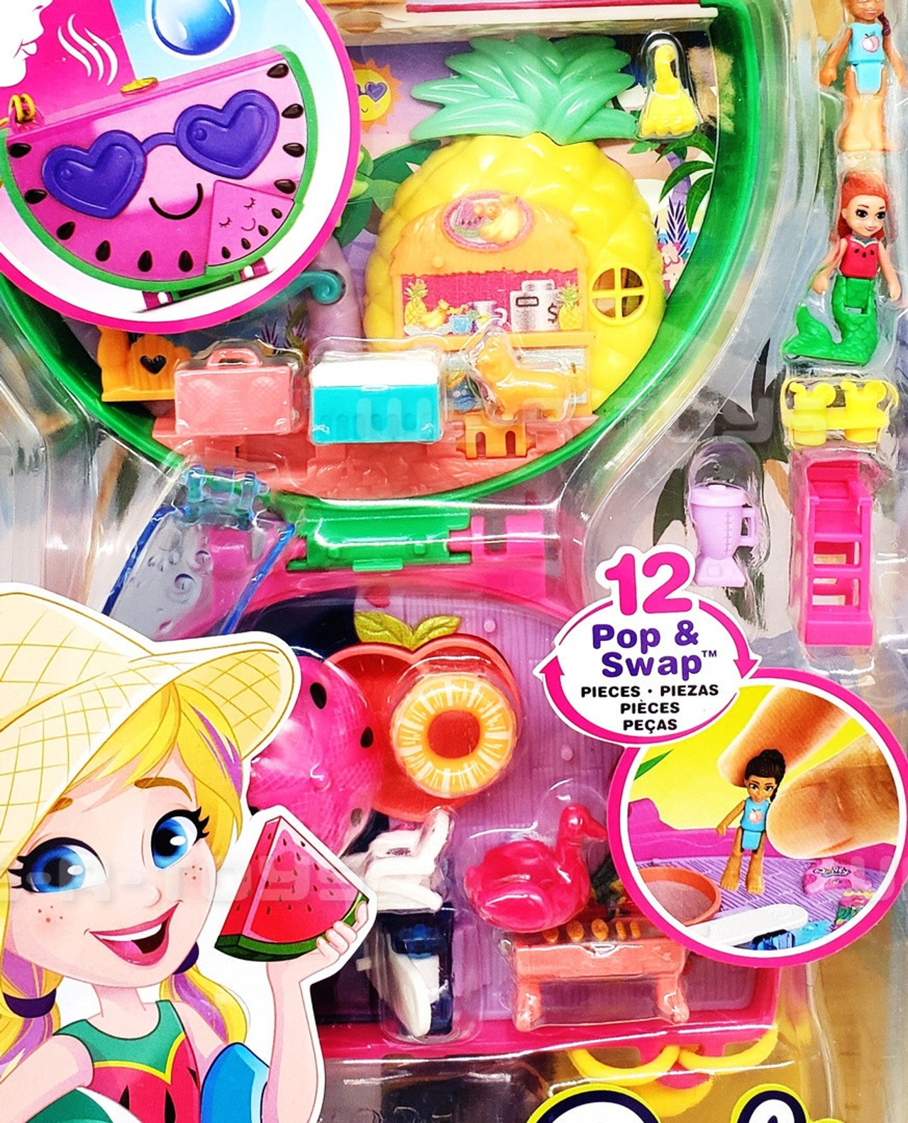 Polly Pocket Watermelon Pool Party Compact Playset 2021 Mattel New We