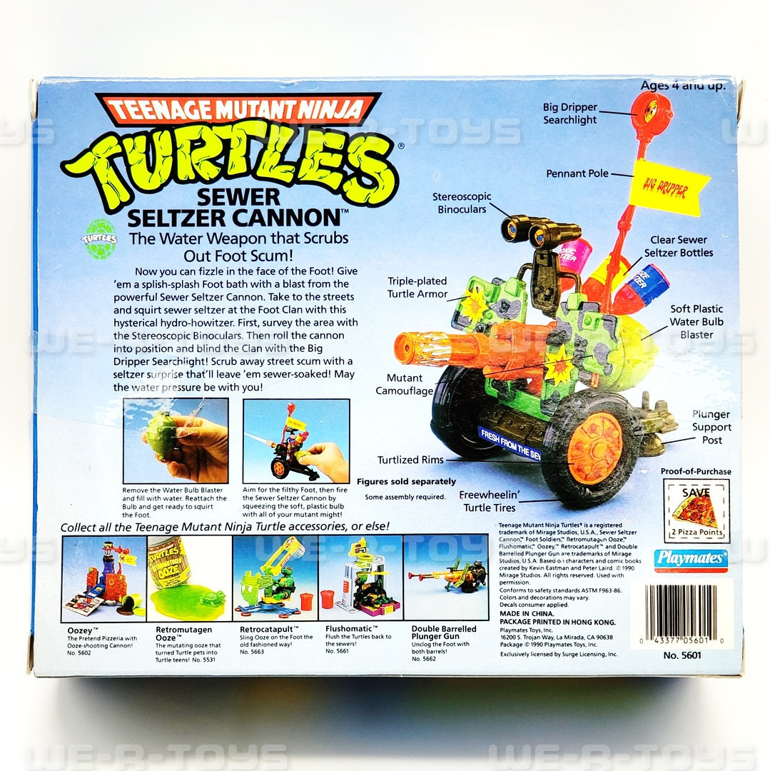 Teenage Mutant Ninja Turtles Sewer Seltzer Cannon Playset Playmates ...