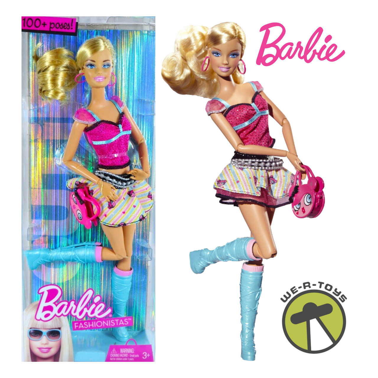 Barbie Fashionistas Cutie Doll 100+ Poses 2009 Mattel R9879