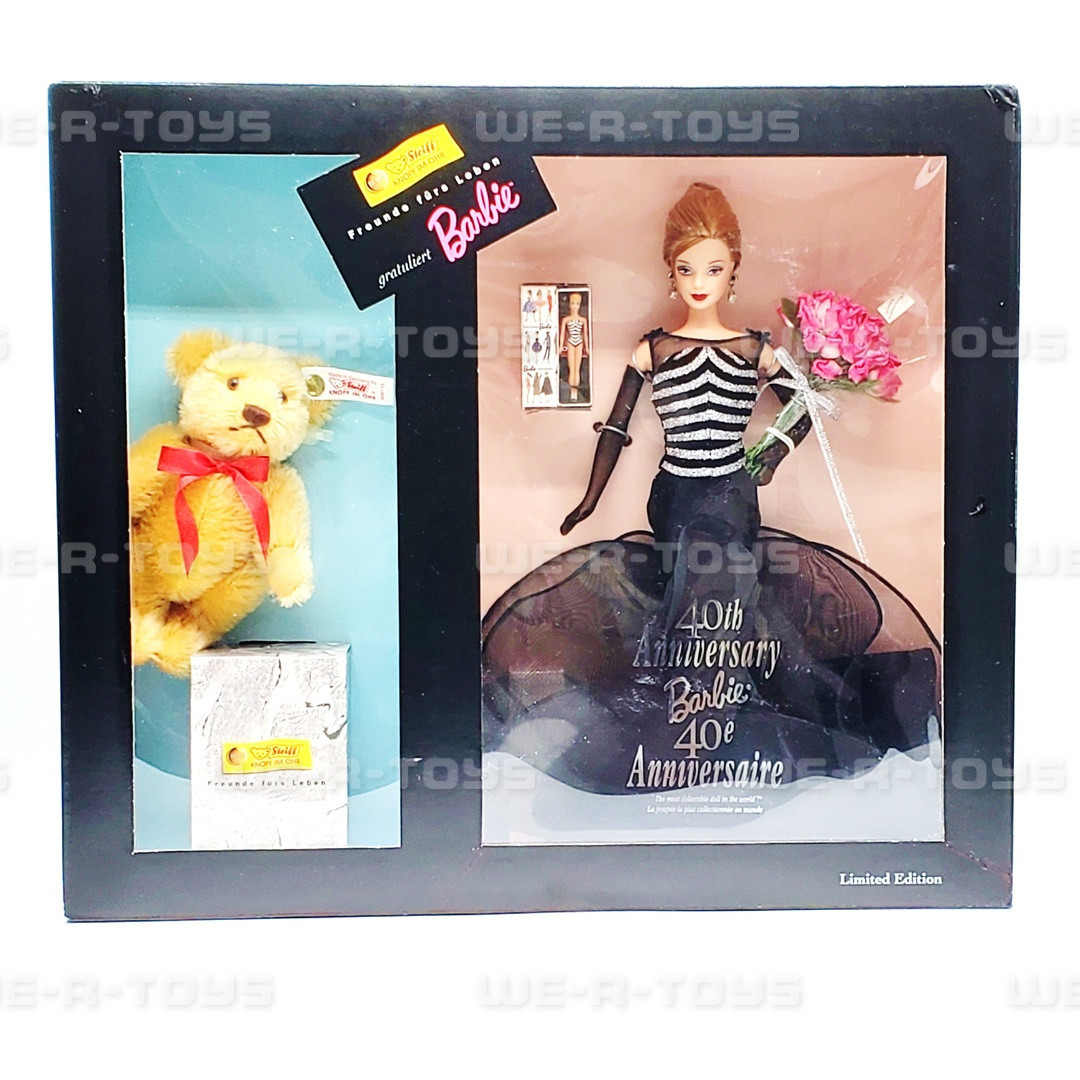 Barbie 40th Anniversary Doll with Steiff Bear 1999 Mattel #98142 ...