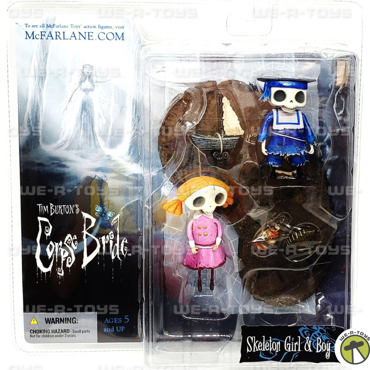 Tim Burton's Corpse Bride Series 1 Skeleton Girl & Boy Action Figures ...