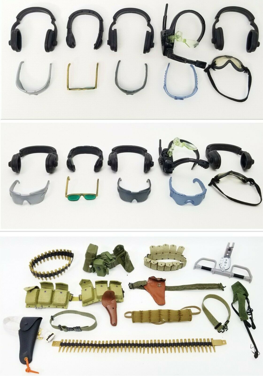 Massive Lot of GI Joe 12" Accessories 1997 Foot Lockers Backs Clothes ...